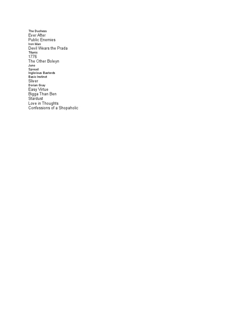 Movie Titles List and Descriptions | PDF