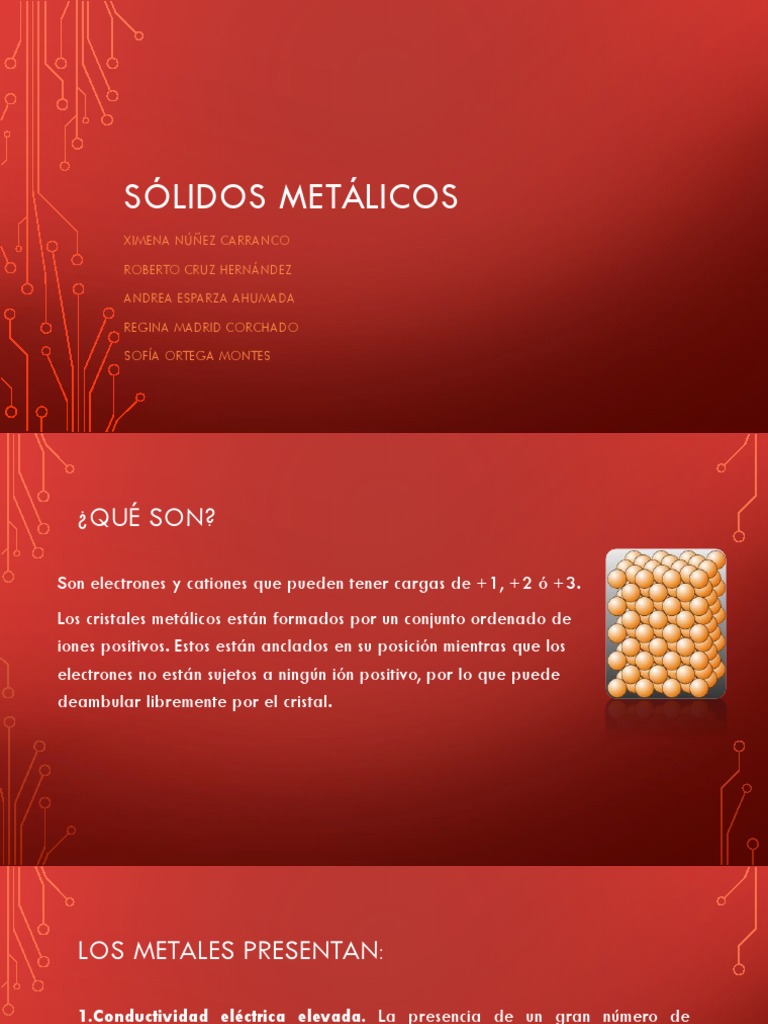 Sólidos Metálicos | PDF | Rieles | Electrón