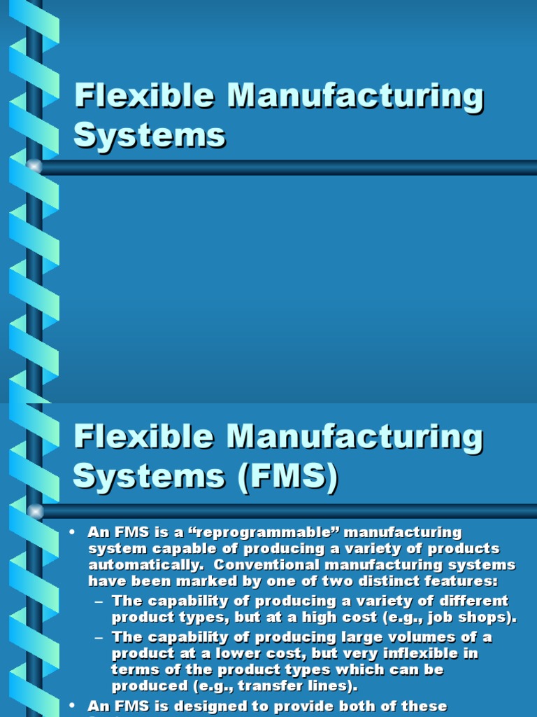Flexible Manufacturing Systems | PDF | Automation | Numerical Control