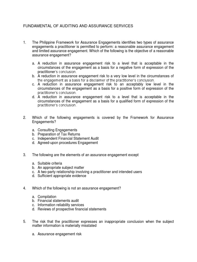 Fundamentals of Auditing and Assurance Services: Objectives, Standards ...