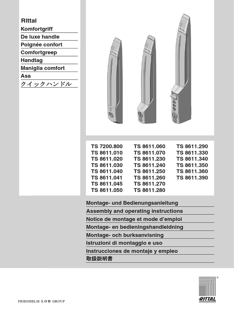 Rittal 8611020 Instrucciones 3 259 PDF | PDF