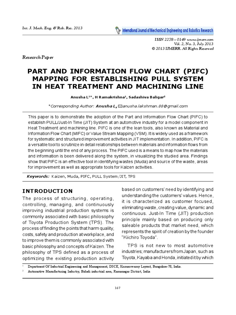 PIFC in Heat Treatment and Machining Line | PDF | Lean Manufacturing ...