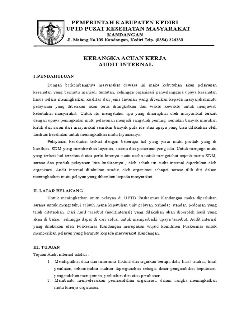 Kak Audit Internal | PDF