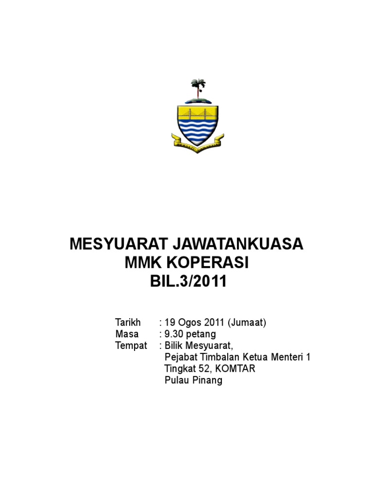 Tajuk Folder Meeting Pengerusi (Nota Pengerusi Fail Kecil) | PDF