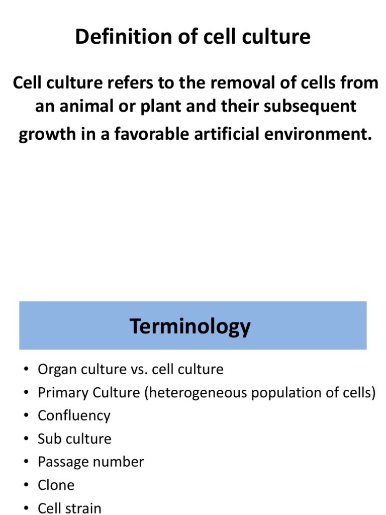 Definition of Cell Culture | PDF | Stem Cell | Cell Potency