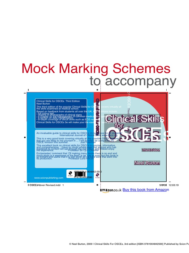 OSCES Mock Marking Scheme 1 | PDF | Neck | Major Depressive Disorder