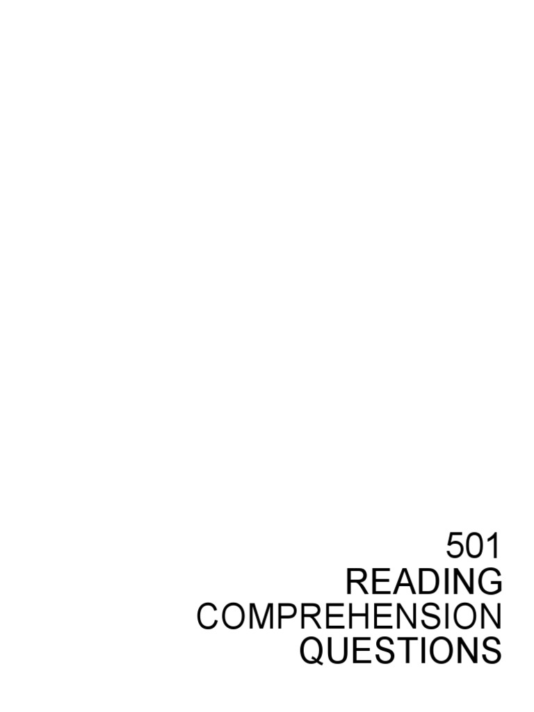 English Reading Comprehension Book | PDF | Reading Comprehension ...