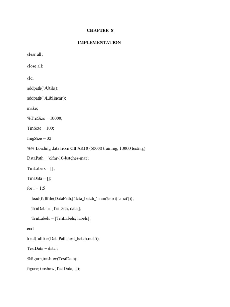 Implementation | PDF | Support Vector Machine | Algorithms
