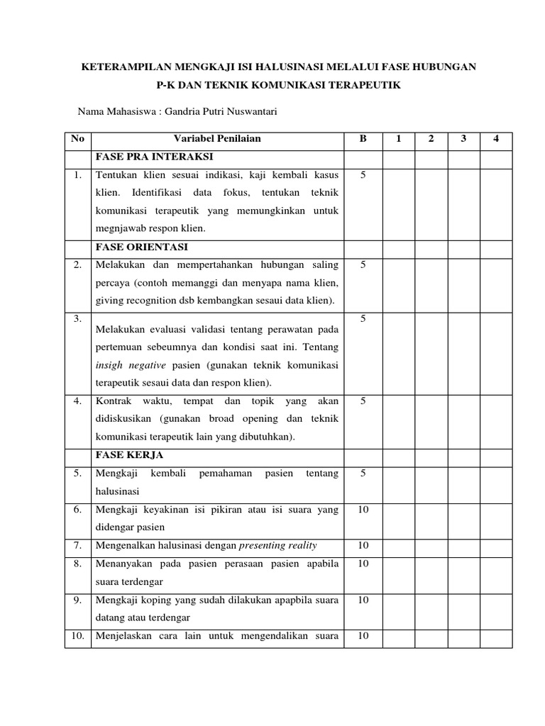 Ujian Isi Halusinasi | PDF