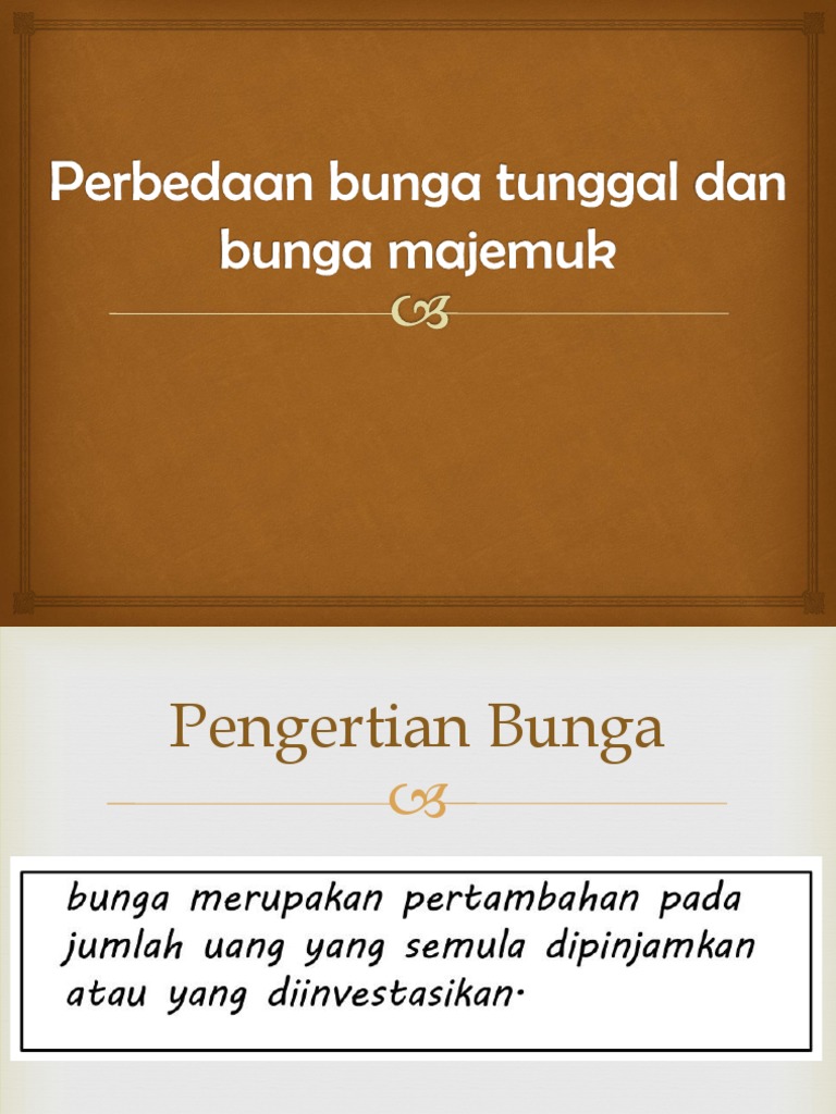 Perbedaan Bunga Tunggal Dan Bunga Majemuk | PDF