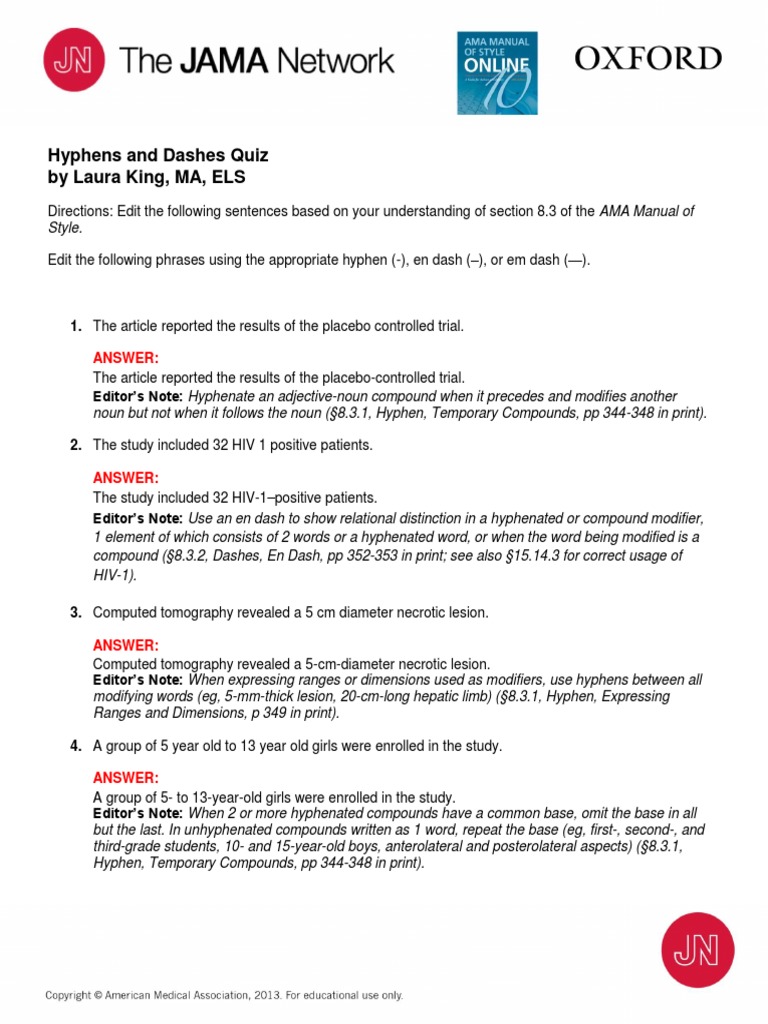 Dash and Hyphen Formative Test | PDF | Adjective | Language Mechanics