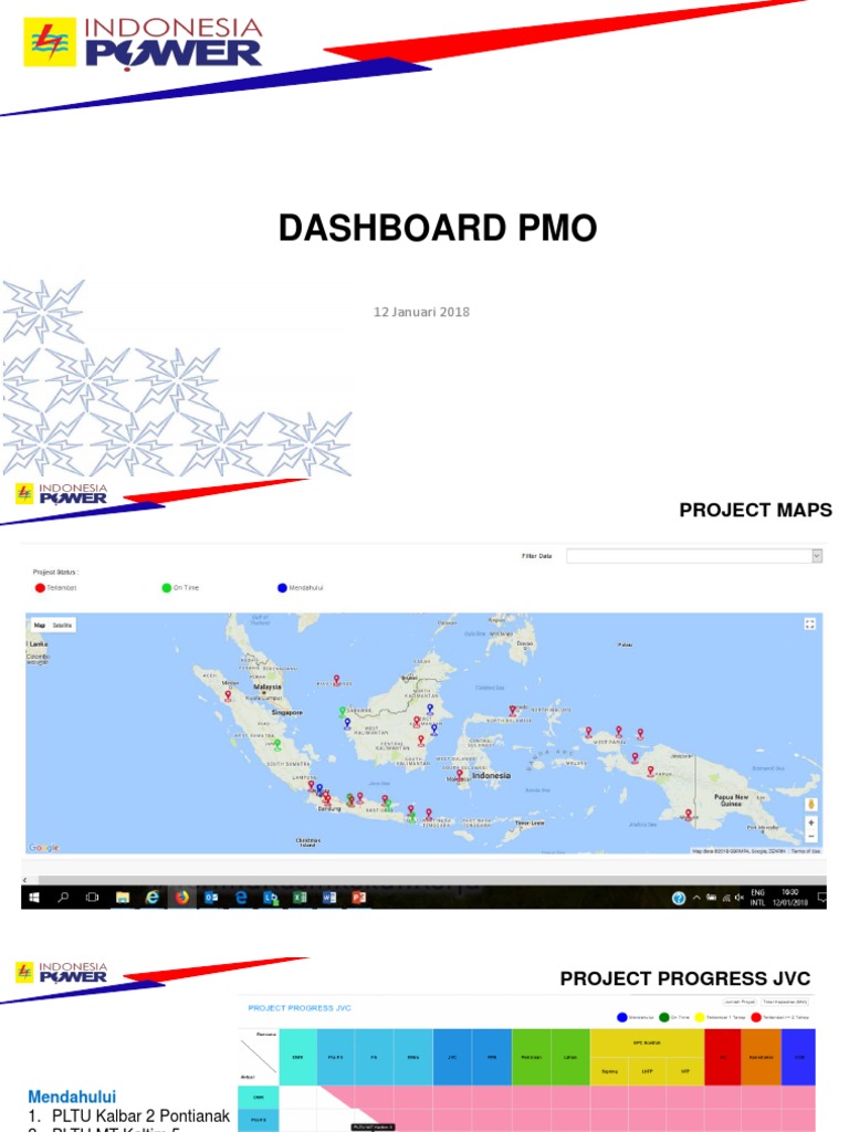 Dashboard PMO - Project Progress 20180112 | PDF