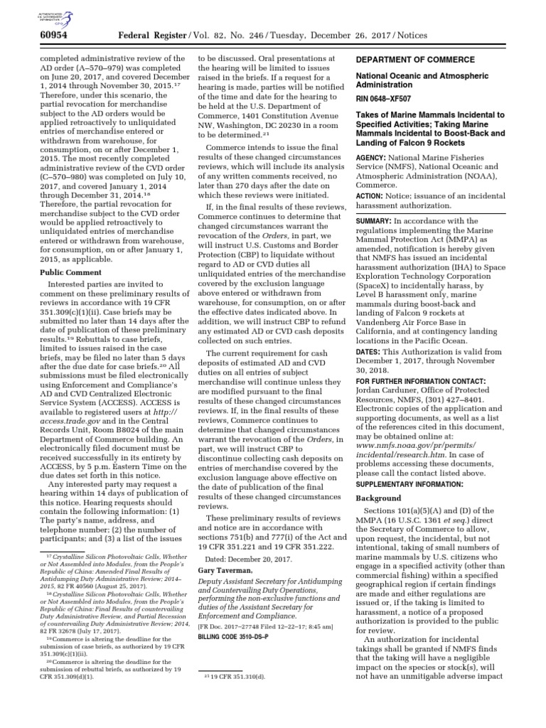 Federal Register / Vol. 82, No. 246 / Tuesday, December 26, 2017 ...
