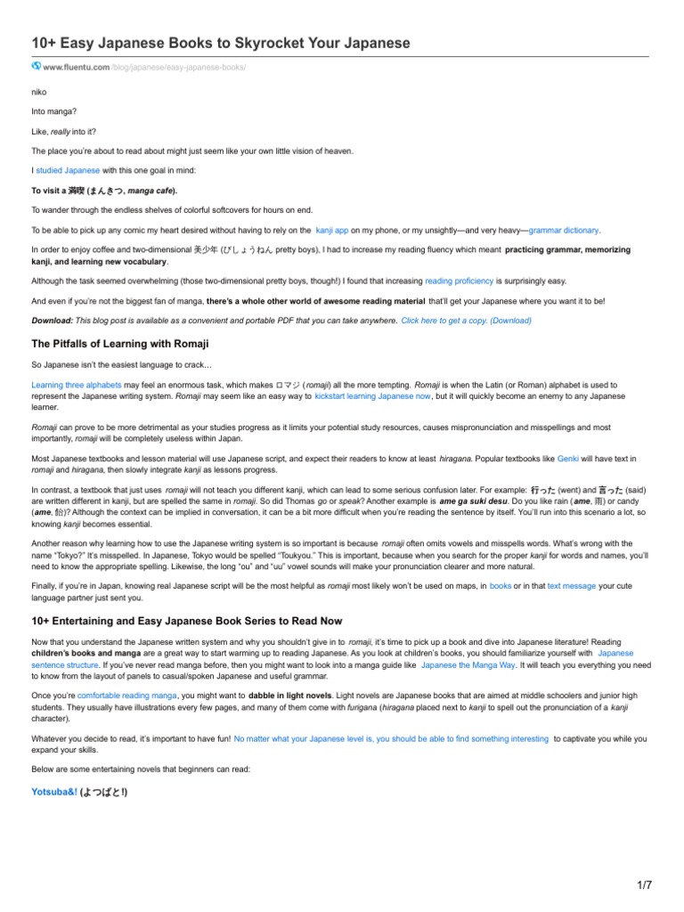 10 Easy Japanese Books That W | PDF | Japanese Writing System | Kanji