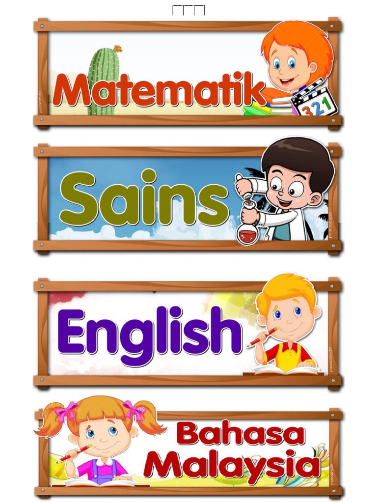 Label Matapelajaran - A4 Putih | PDF