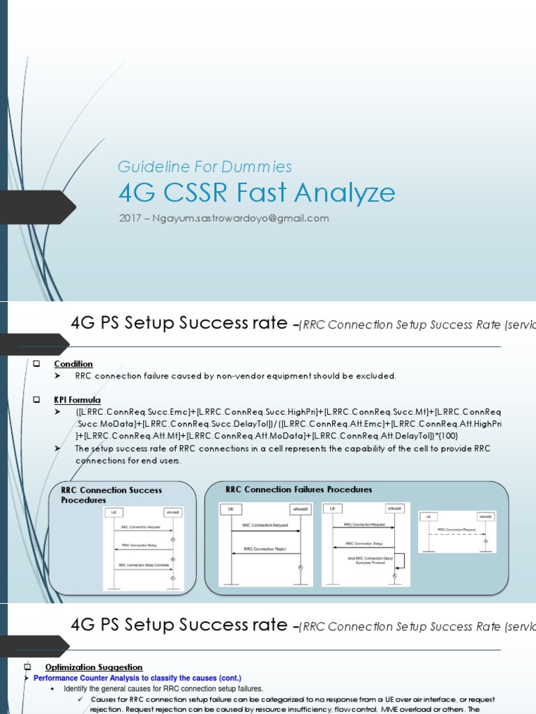 Guideline For Dummies 4G - CSSR PS Fast Analyze | PDF | Network Protocols | Telecommunications