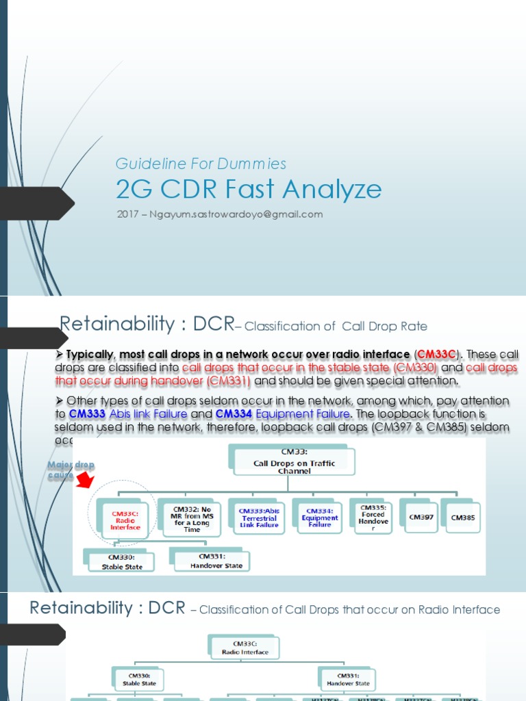 Guideline For Dummies 2G - CDR Fast Analyze | PDF | Gsm | Electronic ...