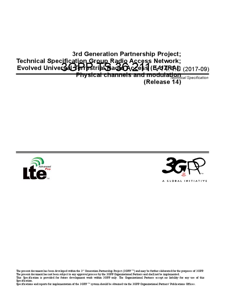 36211-E40 Cover | PDF | Modulation | 3 Gpp