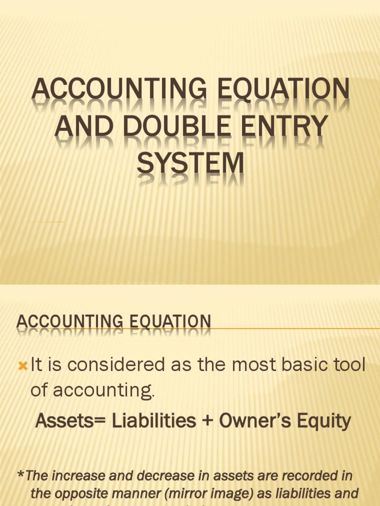 Understanding Accounting Basics: Equation & System | PDF | Debits And ...