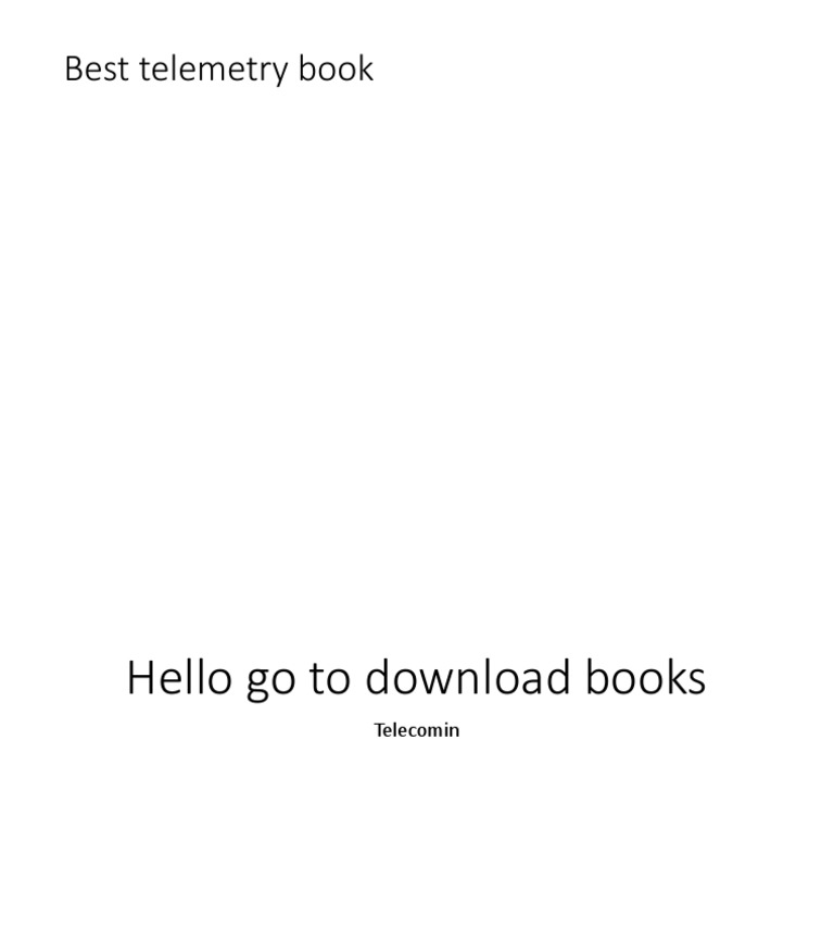 Best Telemetry Book Recommendations | PDF | Technology & Engineering