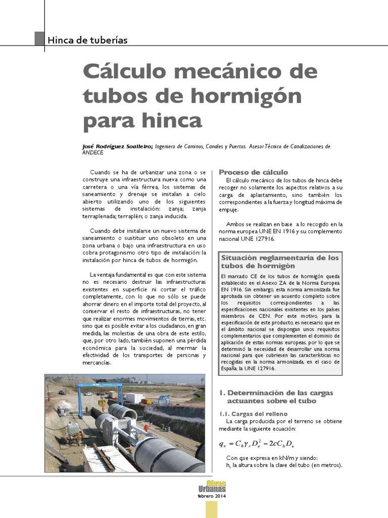 Hinca Tuberias Obrasurbanas | PDF | Transporte | Science