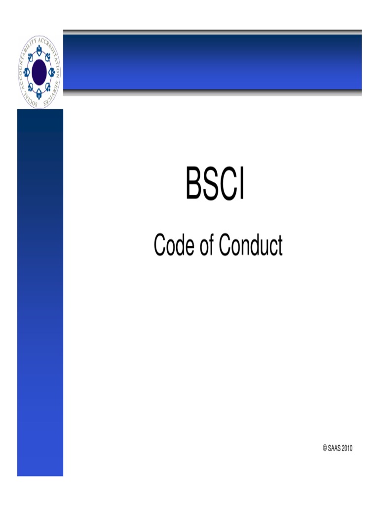 BSCI Code of Conduct | PDF | Regulatory Compliance | Employment