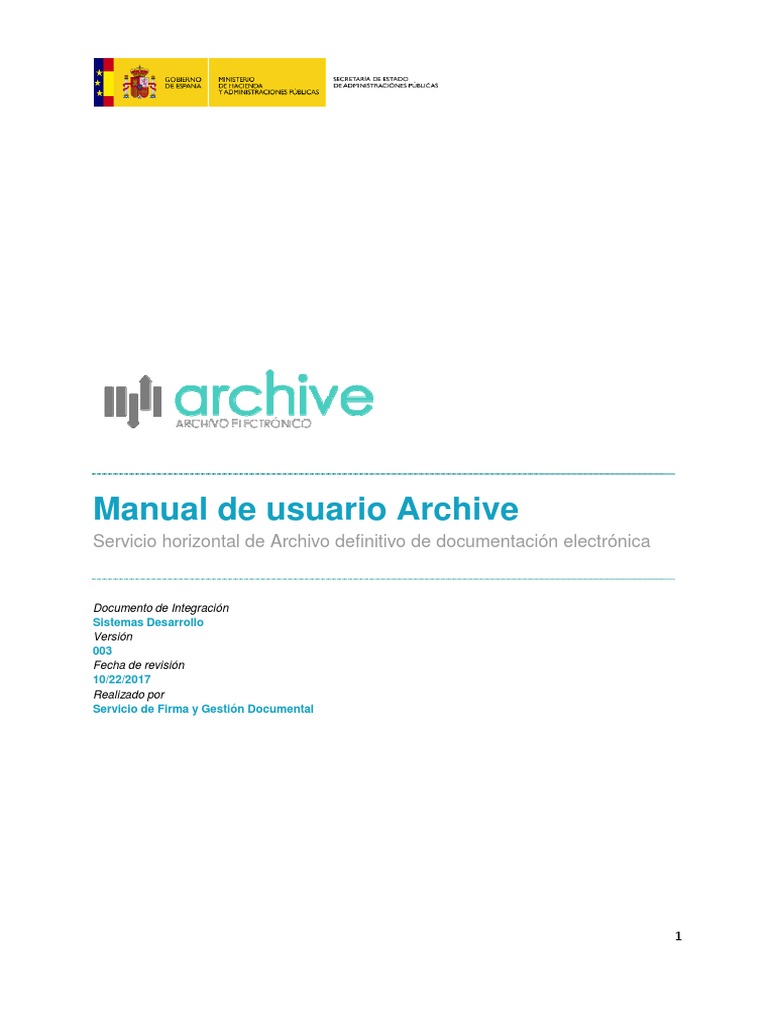 Manual de Usuario ARCHIVE v1 | PDF | Archivo de computadora | Metadatos