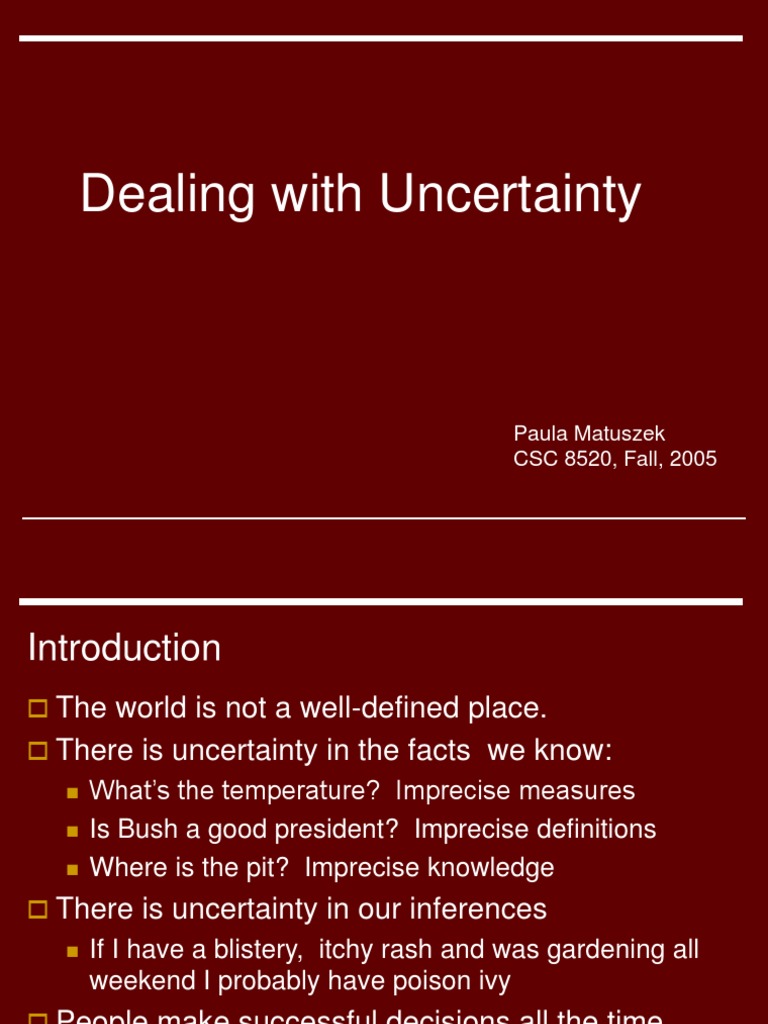 Uncertainty AI | PDF | Probability Theory | Fuzzy Logic