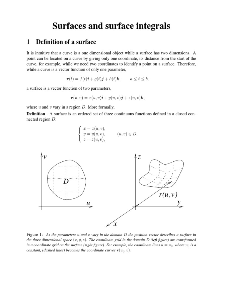 Surfaces and Surfaces Integrals | Download Free PDF | Sphere | Coordinate System