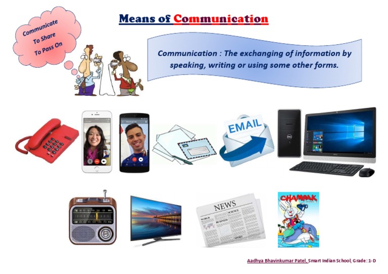 Means of Communication for Grade 1 | PDF