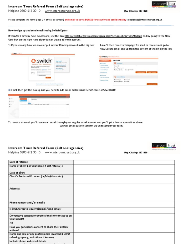 Intercom Trust Referral Form (Self and Agencies) : How To Sign Up and ...