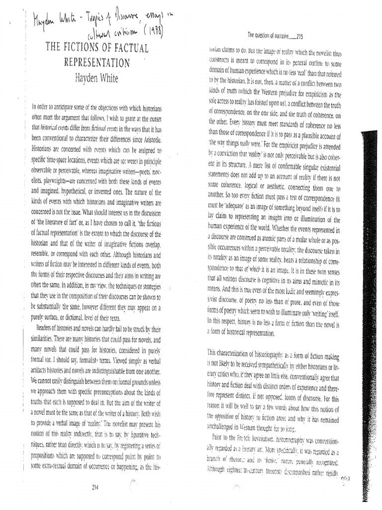 White Fictions of Factual Representation | PDF