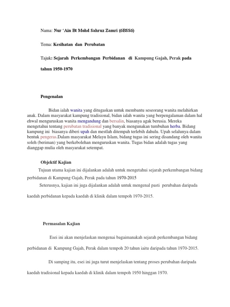 Proposal Kerja Kursus Sejarah 2 | PDF