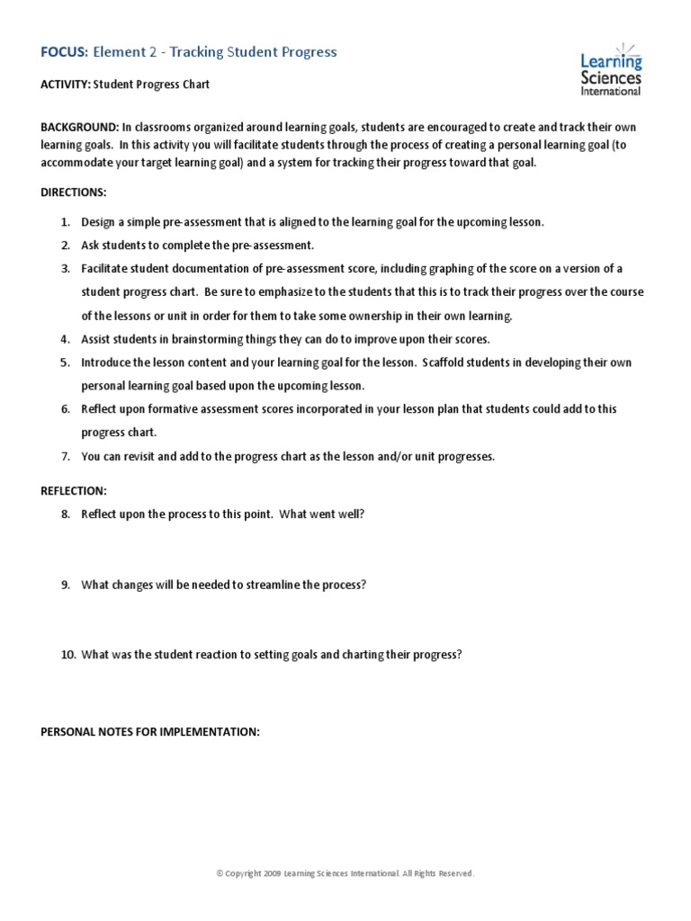 LSI StudentProgressChart | PDF | Career & Growth