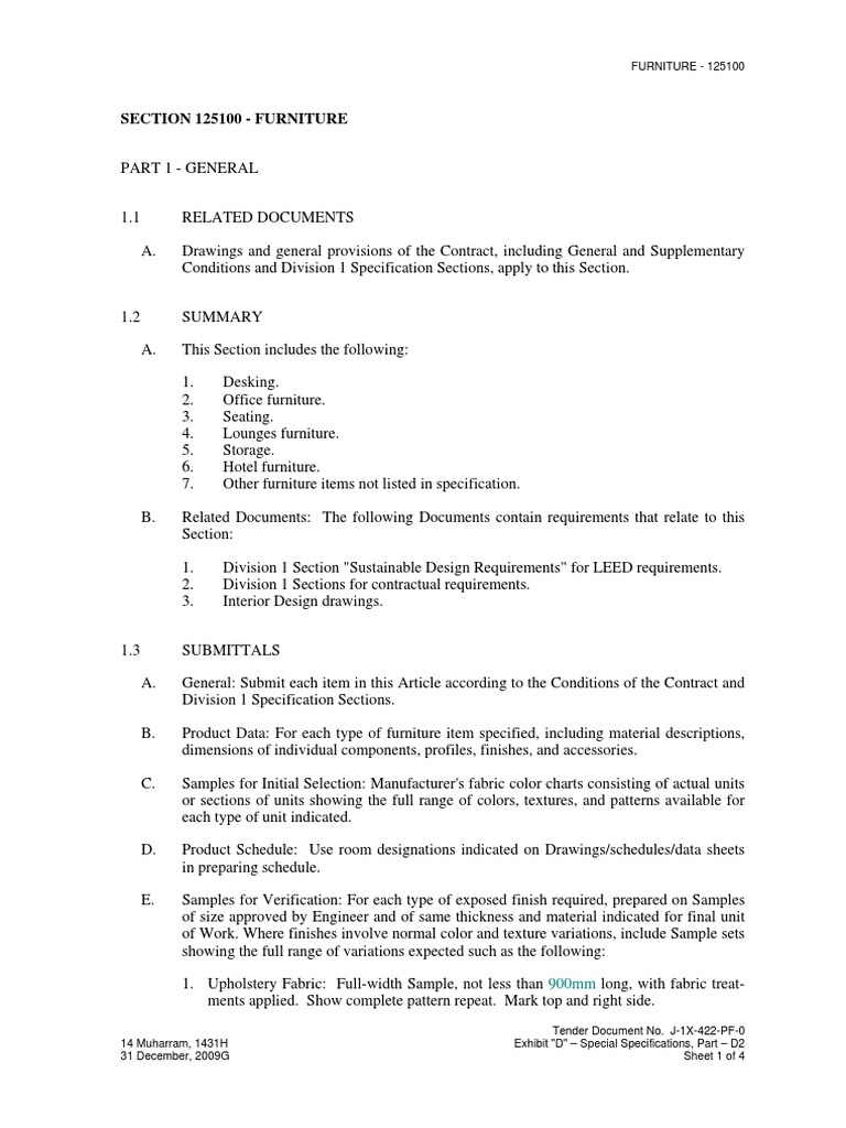 Furniture | Download Free PDF | Specification (Technical Standard ...