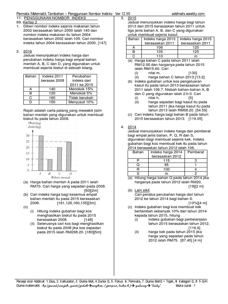 11 - Penggunaan Nombor Indeks | PDF
