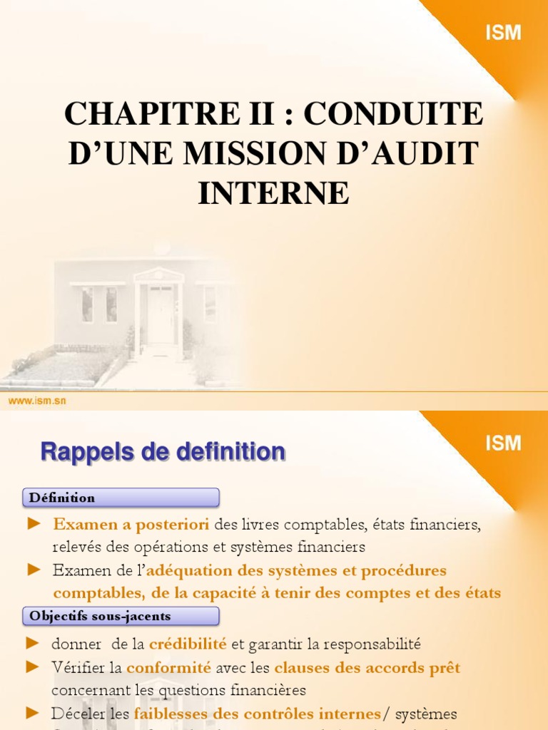 Deuxieme Partie Audit Et Controle Interne | PDF | Contrôle interne | Audit