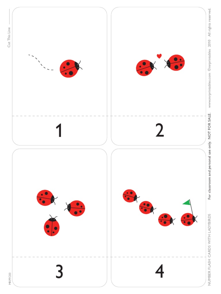 Numbers 1-10 - Flashcards PDF | PDF