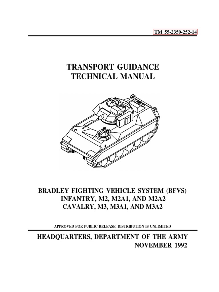 TM55-2350-252-14 Transportability Guide Bradley M2, M3 | PDF | Vehicles ...