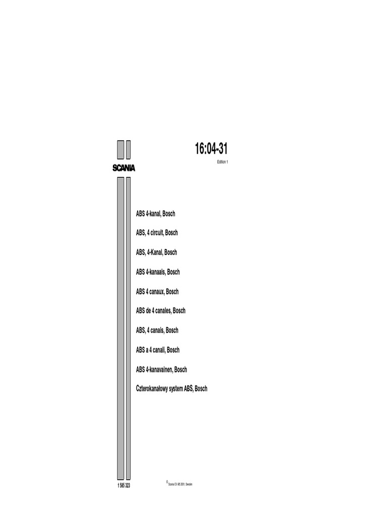 Edition 1: © Scania CV AB 2001, Sweden | PDF