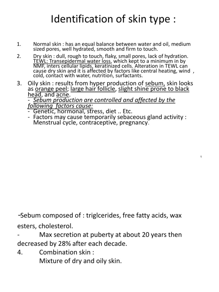 Skin Type | PDF | Skin | Endocrine System