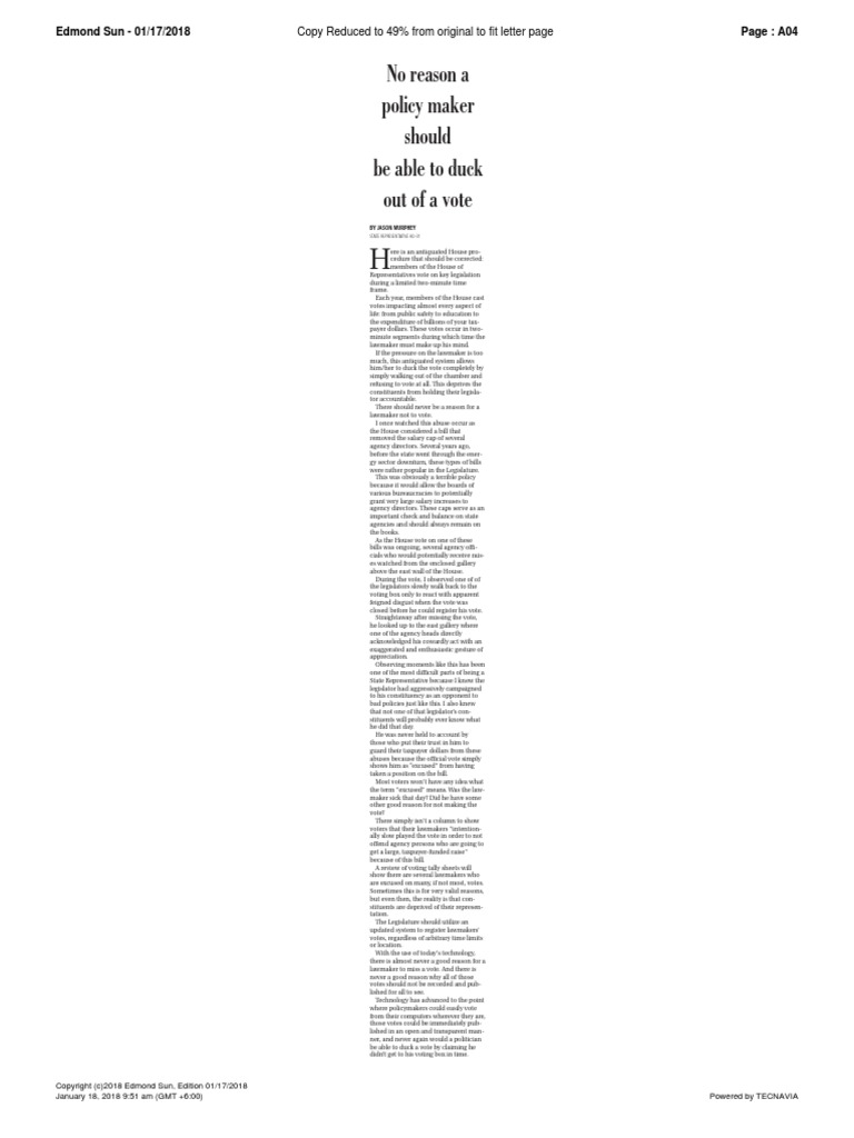 Edmond Sun 20180117 A04 0 | PDF | First Amendment To The United States ...