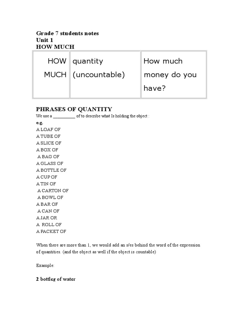 Grade 7 Students Notes | PDF | Grammatical Tense | Verb
