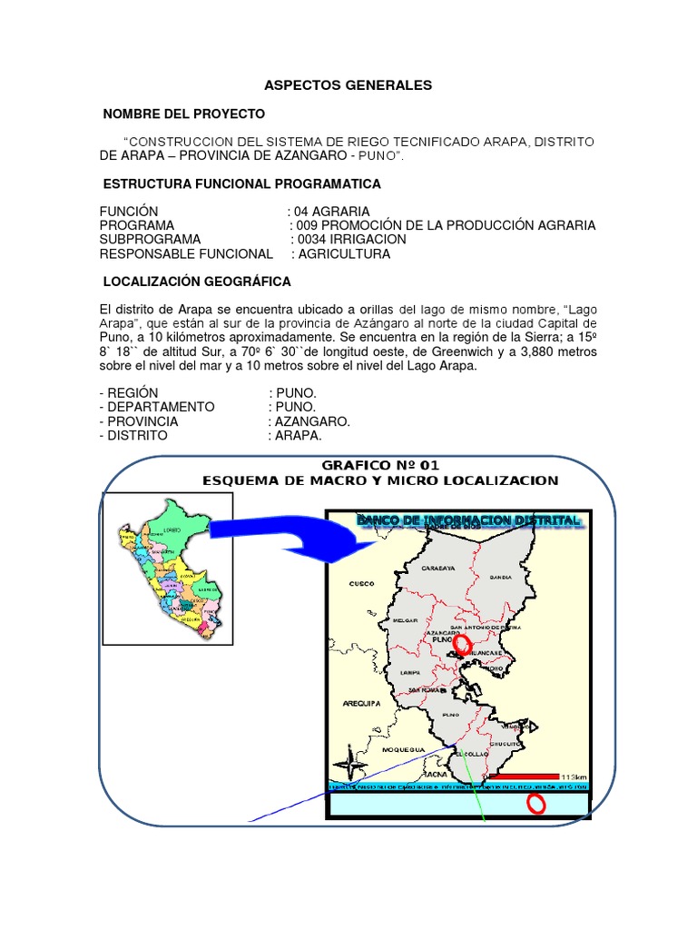 Sistema de Riego en Arapa, Azángaro | PDF | Riego | Agricultura