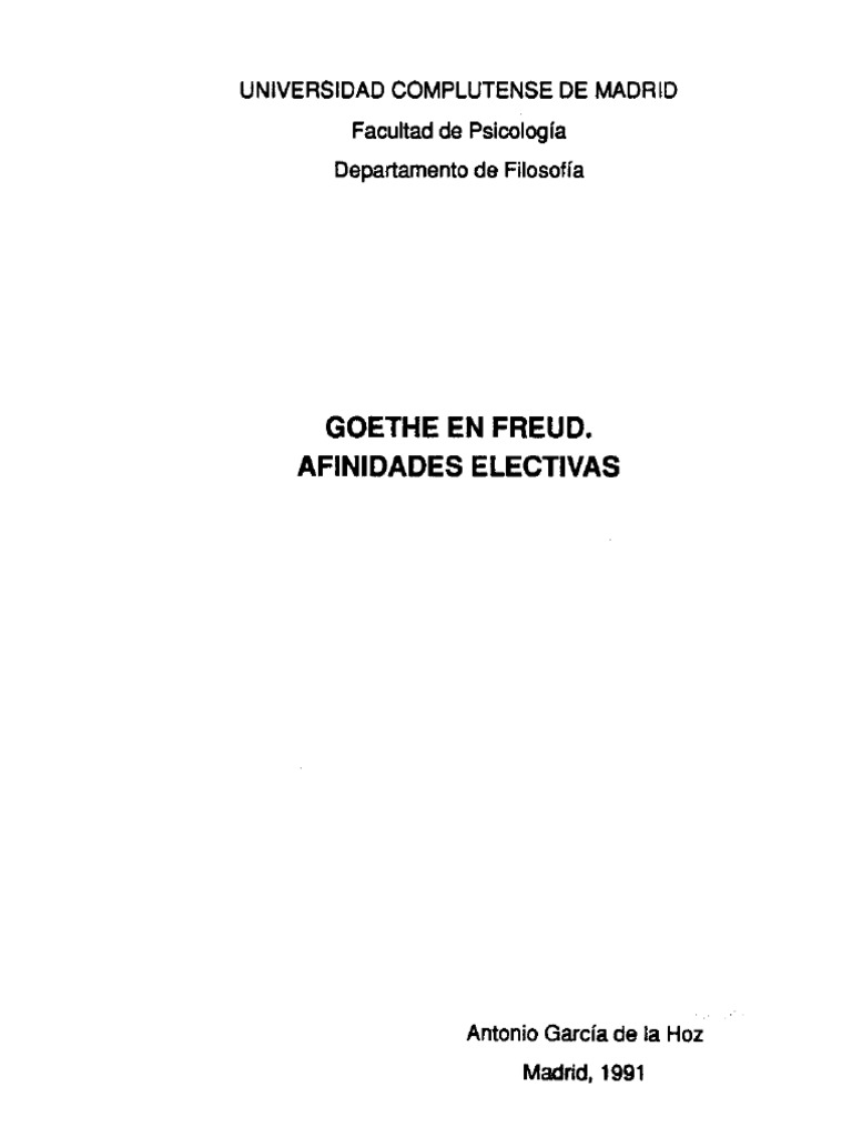 Goethe en Freud PDF | PDF