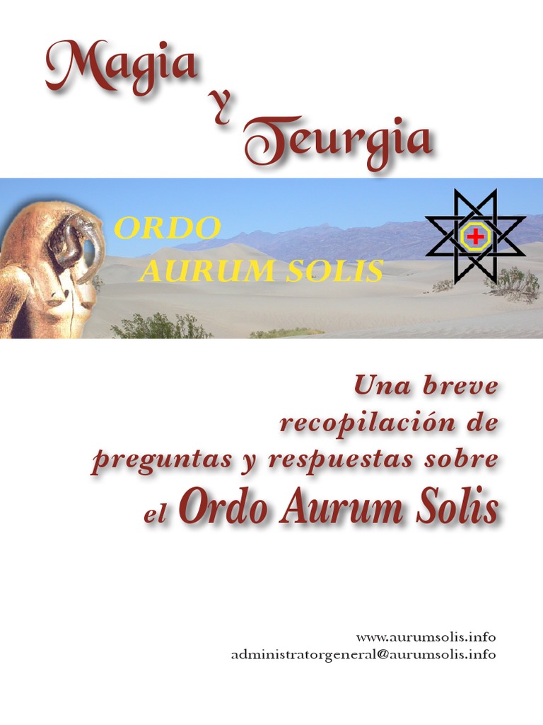 Aurum-Solis Magia-Teurgia SP A4 | PDF | Magia (Paranormal) | Rituales