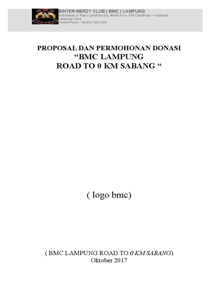 Proposal BMC | PDF