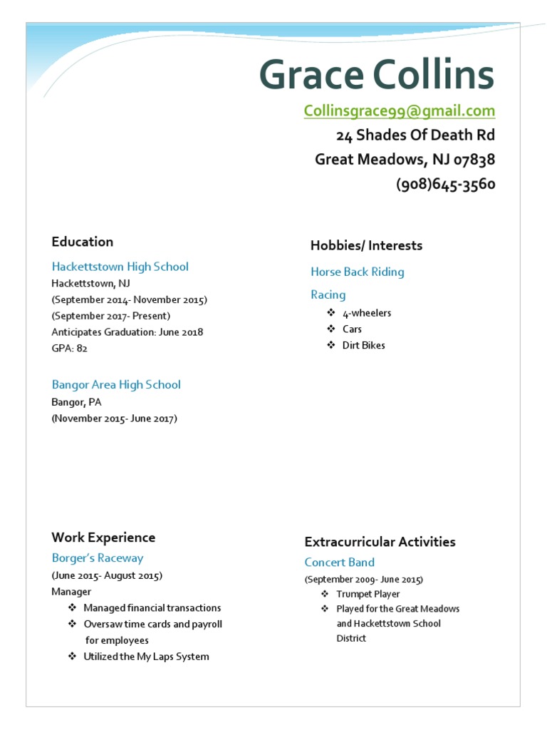 Grace Collins' Resume | PDF