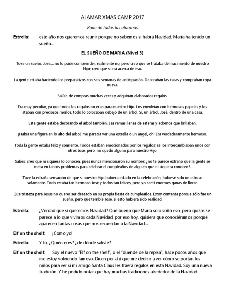 Guion Sobre Las Tradiciones Navideñas Alamar Xmas Camp 2017 | PDF ...