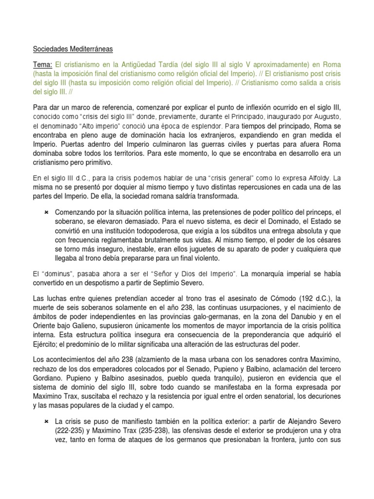 Crisis Del Siglo III | PDF | imperio Romano | Roma antigua